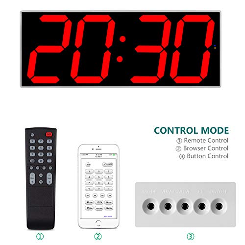 West Ocean Digital LED Wall Clock Remote Control (Black)