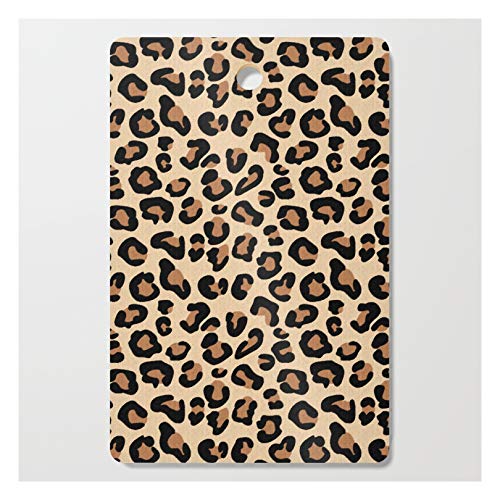 Society6 Leopard Print, Black, Brown, Rust And Tan by Mm Gladden Kitchen Cutting Board (Rectangle)