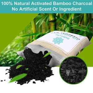 Duboché Bamboo Charcoal Bags for , 8 Pack, Natural Air Purifying Bundle with S Hooks, Moisture Absorbent Odor Eliminator for Gym Bags, Car, Shoes, Bathroom, or Pet Areas