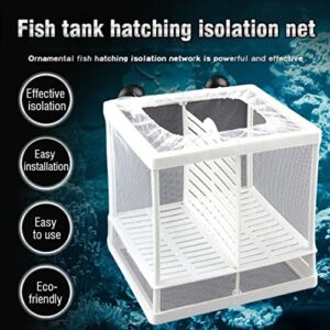 Fish Tank Breeder Net, Multifunctional Isolation Mesh Box Plastic Frame Fish Tank Separation Breeding Net Aquarium Mesh Hatchery Breeder