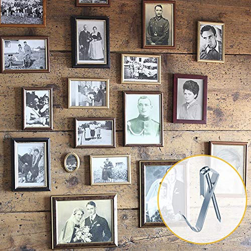 100pcs Picture Hangers,30lbs Picture Hanging Hooks with Nails, FUZANWJ Professional Picture Hanging Kit on Wood/Drywall (30lbs-100pcs)