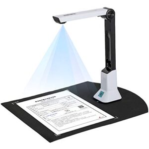 8mp usb document camera for teachers, high definition portable scanner with ocr text recognition function, real-time projection video recording versatility a4 format used for office education training