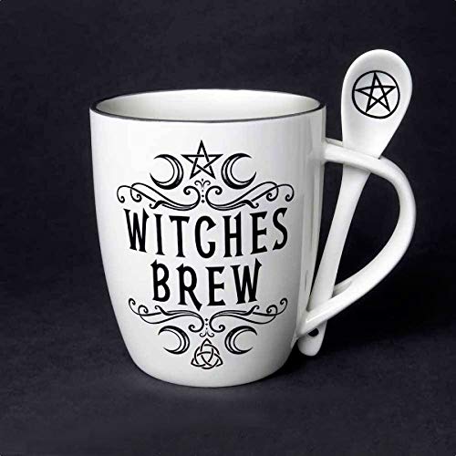 Pacific Giftware Witches Brew Ceramic Mug and Spoon Set by Alchemy England