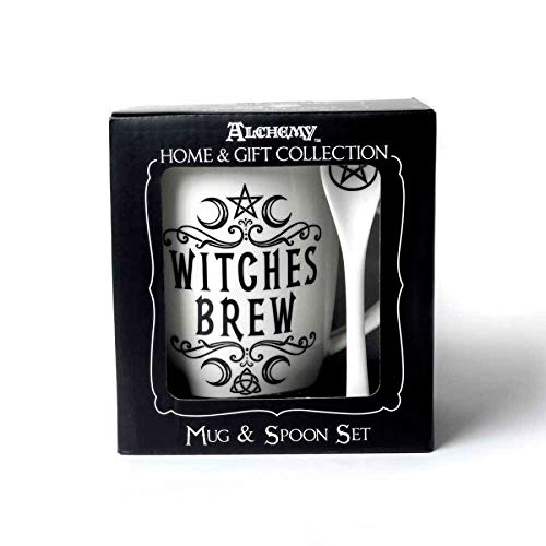 Pacific Giftware Witches Brew Ceramic Mug and Spoon Set by Alchemy England