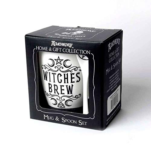 Pacific Giftware Witches Brew Ceramic Mug and Spoon Set by Alchemy England