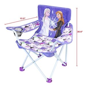 Disney Frozen Kids Chair Foldable for Camping, Sports or Patio with Carry Bag, Toddlers 24M+