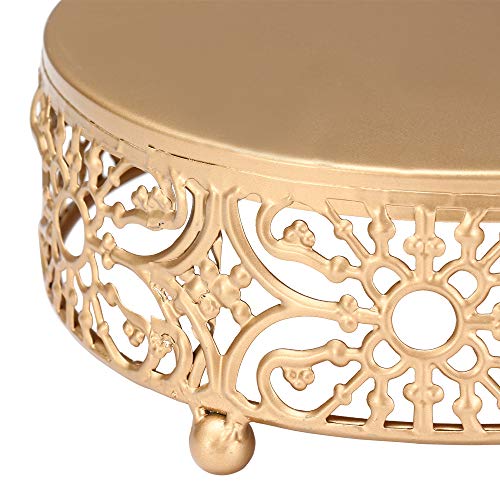 XINLIYA 3-Piece Set Cake Stands Round Cupcake Stands,Metal Wedding Brithday Party Celebration Dessert Display Plates,Gold