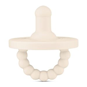 ryan & rose cutie pat pacifier teether (stage 1, ivory)