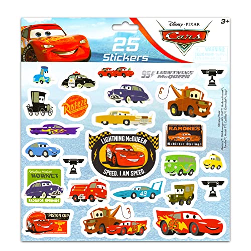 Hot Wheels Cars Boys Toothbrush Set - 6 Pack Toddlers Kids Toothbrush Set with Disney Cars Bookmark and Cars Stickers (Toothbrushes for Kids)