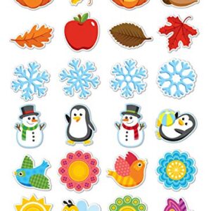 96 Pack - Spring, Fall, Winter Bulletin Board Classroom Decorations - Laminated