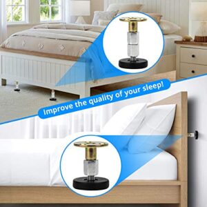 4 pcs Headboard Stoppers for Wall by Frame Atlas, 27-90mm Adjustable Bed Frame Anti-Shake Tool with 4 Stickers and 8 Screws, Easy to Install Bed Stoppers