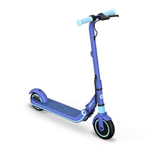 segway ninebot zing e8 kids electric kick scooter for boys and girls,lightweight and foldable, new electric boost riding mode, blue