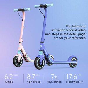 Segway Ninebot ZING E8 Kids Electric Kick Scooter for Boys and Girls,Lightweight and Foldable, New Electric Boost Riding Mode, Blue