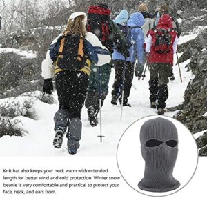 3 Colors New 3 Hole Full Face Cover Helmet Warm Soft Motorcycle Helmet Winter Knit Hat Ski Neck Gaiter Army Tactical Neck Gaiter Full Face Cap,Set2