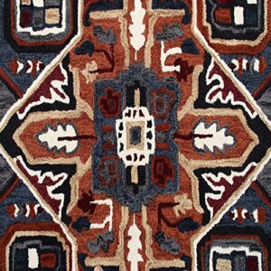 Lr Home Bold Southwestern Summer Cabin Medallion Shape Rug, 7' x 7'