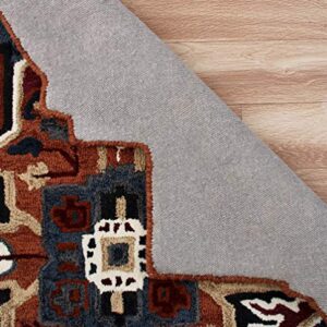 Lr Home Bold Southwestern Summer Cabin Medallion Shape Rug, 7' x 7'