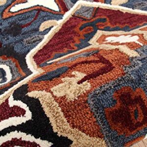 Lr Home Bold Southwestern Summer Cabin Medallion Shape Rug, 7' x 7'