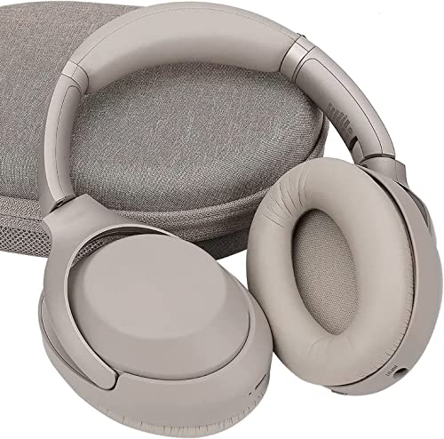 SOULWIT Professional Earpads Cushions Replacement for Sony WH-1000XM3 (WH1000XM3) Over-Ear Headphones, Ear Pads with Softer Protein Leather, Noise Isolation Memory Foam, Added Thickness (Gold)