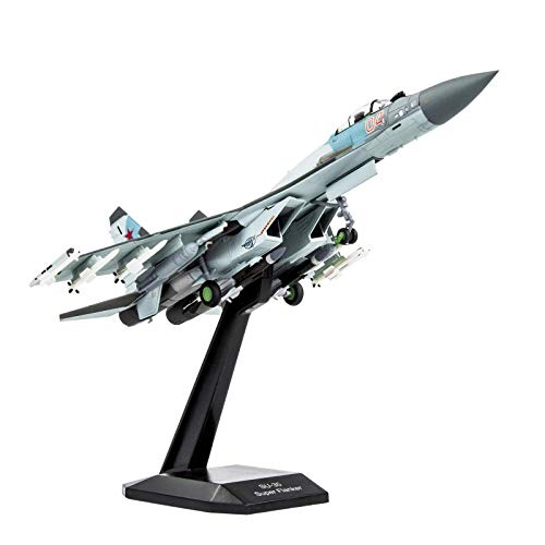 Lose Fun Park 1：100 SU-35 Fairchild Republic Metal Model Airplanes Diecast Military Plane Model Fighter Model Airplane with Stand