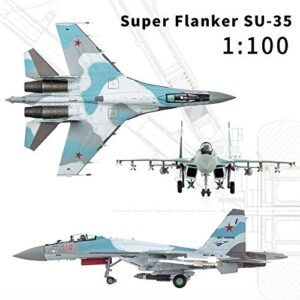 Lose Fun Park 1：100 SU-35 Fairchild Republic Metal Model Airplanes Diecast Military Plane Model Fighter Model Airplane with Stand