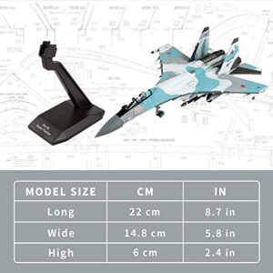 Lose Fun Park 1：100 SU-35 Fairchild Republic Metal Model Airplanes Diecast Military Plane Model Fighter Model Airplane with Stand