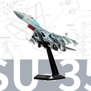 Lose Fun Park 1：100 SU-35 Fairchild Republic Metal Model Airplanes Diecast Military Plane Model Fighter Model Airplane with Stand