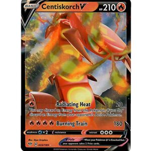 centiskorch v - 33/189 - ultra rare sword & shield: darkness ablaze singles