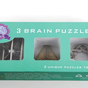 Brain Teaser Puzzle for Adults Puzzles Metal Hole Lock Adult Educational Toy Jigsaw IQ Puzzle (Green)