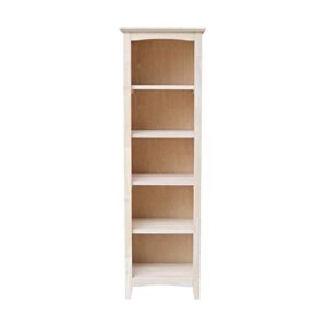 International Concepts Shaker Bookcase - 60" H,Unfinished