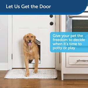 PetSafe Freedom Aluminum Pet Door for Dogs, Large, White, Tinted Vinyl Flap