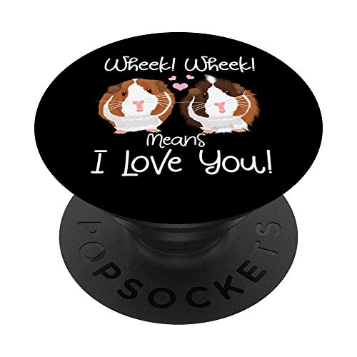 Wheek I Love You Guinea Pig Clothes Cavy Gift Guinea Pig PopSockets PopGrip: Swappable Grip for Phones & Tablets