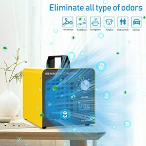 Commercial Ozone Generator 10000mg/h Remote Control Timing Ozone Machine Odor Eliminator Industrial O3 Ozone ionizer purifiers Deodorizer Ozonator for Rooms, Car, Home, auto, Smoke, Cars and Pets