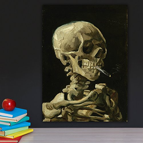 3 Pack: Vincent Van Gogh Skeleton + Starry Night + The Old Guitarist by Pablo Picasso Poster Set - Set of 3 Fine Art Prints (LAMINATED, 18" x 24")