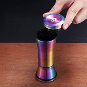 Rainbow Salt And Pepper Shakers, Kyraton Titanium Plating Stainless Steel Salt And Pepper Grinders Refillable Pepper Grinder, Pepper Mill, Salt Grinder, Salt Shaker, Salt Pepper Shaker Set of 2