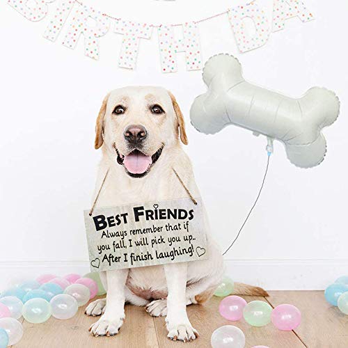 BinaryABC White Dog Bone Foil Balloons,Dog Birthday Party Supplies Decorations,2Pcs