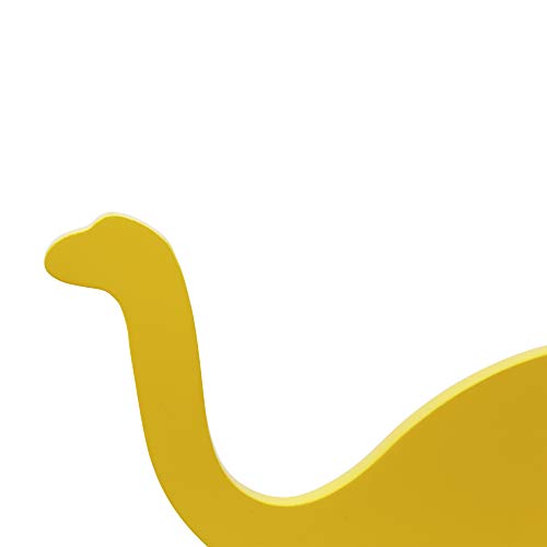 Stratton Home Decor Yellow Dinosaur Coat Hooks, Small