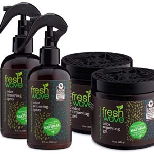 Fresh Wave Odor Removing Gel + Spray Bundle: (2) 15 oz. Gels + (2) 8 fl. oz. Sprays