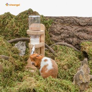 Niteangel Water Bottle with Stand for Syrian Dwarf Hamsters Gerbils Mice Rats Degus Small pet Rodents(White)