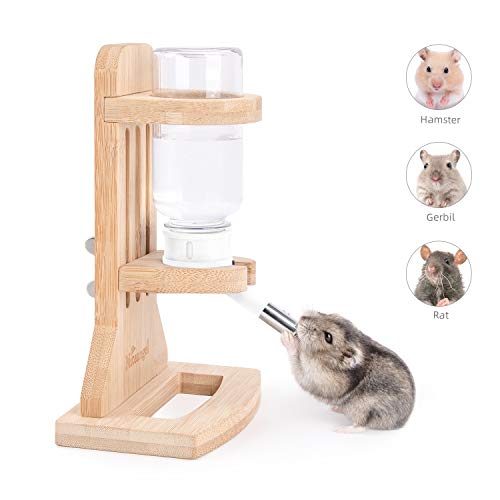 Niteangel Water Bottle with Stand for Syrian Dwarf Hamsters Gerbils Mice Rats Degus Small pet Rodents(White)