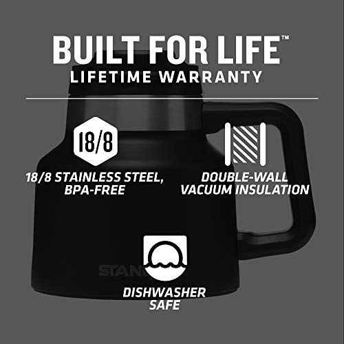 Stanley 10-02873-038 The Tough-To-Tip Admiral's Mug Matte Black 20OZ / .59L