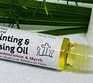 Set of Urban ReLeaf Blessing Salt and Anointing & Blessing Oil Roll-On. Holy Ceremony Wedding Baptism Meals Housewarming Purify Meditate Pray. Dead Sea Salt. Bible Oils Frankincense, Myrrh.