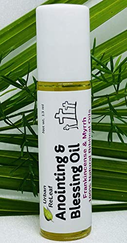 Set of Urban ReLeaf Blessing Salt and Anointing & Blessing Oil Roll-On. Holy Ceremony Wedding Baptism Meals Housewarming Purify Meditate Pray. Dead Sea Salt. Bible Oils Frankincense, Myrrh.