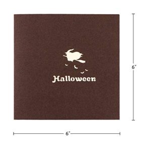 SICOHOME Halloween Greeting Card,6"x 6" 3D Halloween Castle Pop Up Greeting Card with Envelope for Kids