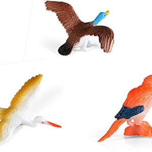 HERSMEMOR 12PCS Birds Figures Toys Playset for Kids, Birthday Christmas Easter for Girls Boys, Decorations for Cakes (Birds Toys)