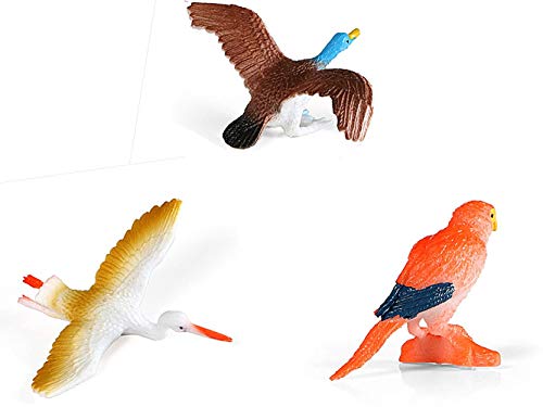 HERSMEMOR 12PCS Birds Figures Toys Playset for Kids, Birthday Christmas Easter for Girls Boys, Decorations for Cakes (Birds Toys)