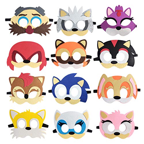 12pcs Hedgehog Blindfold, Hedgehog theme party supplies, boy and girl birthday party dress props.