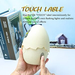 Wekity Hatching Eggs Dinosaur Toys,Dinosaur Eggs Hatch with Realistic Dinosaur Action Figure,LED Light and Sound,Creative Educational Toy Party Favor Xmas Easter Birthday Gift for Kid (Tyrannosaurus)