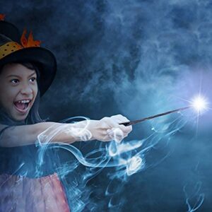 lohodo Magic Wizard Wand for Kids Light Up Witches Staff Handcrafted Illuminating Birthday Party Favors Costume Cosplay Accessories