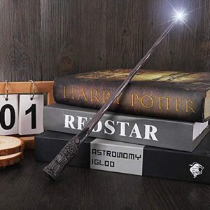 lohodo Magic Wizard Wand for Kids Light Up Witches Staff Handcrafted Illuminating Birthday Party Favors Costume Cosplay Accessories