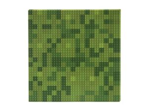 slabdreamlab 12"x12" slab lite baseplate for all major building bricks and blocks (green mosaic, single)